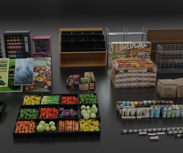ArtStation - Grocery Store Asset Pack | Game Assets