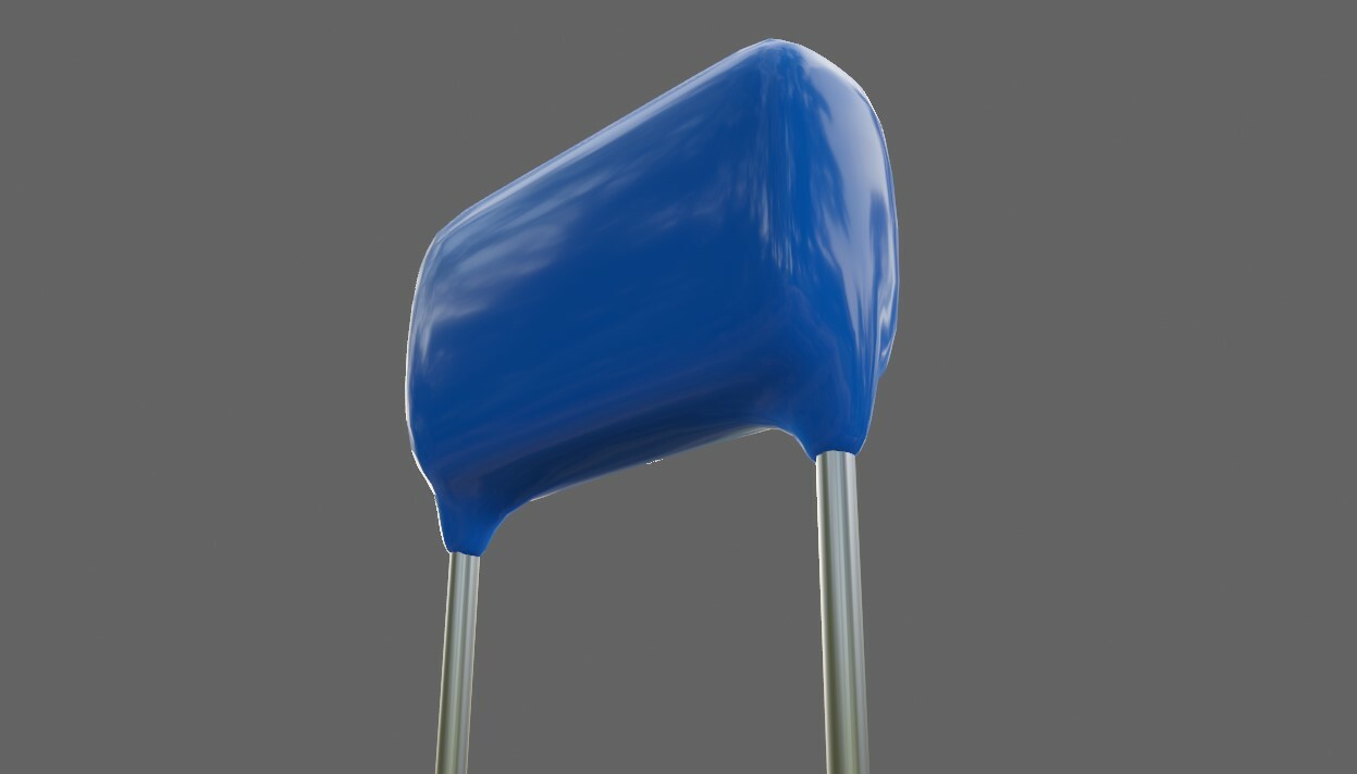 ArtStation - Polyester Capacitor - Electronic parts Low-poly 3D model ...