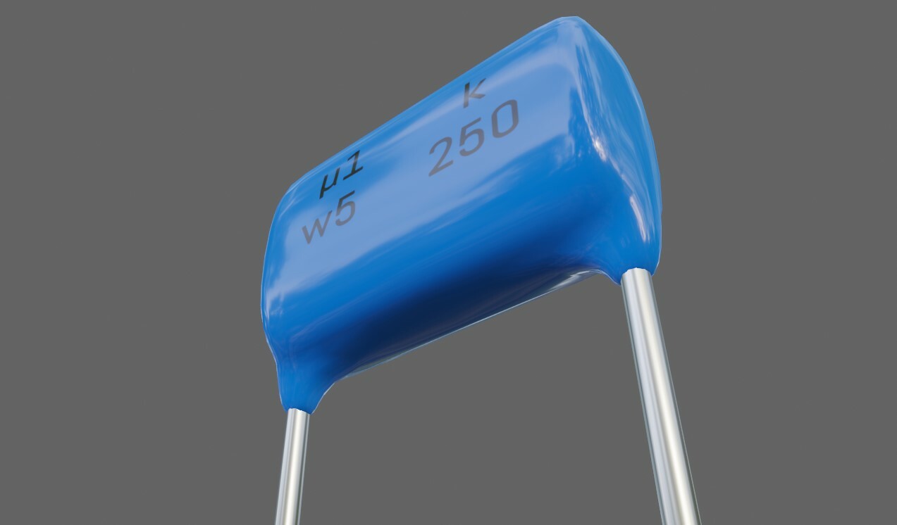 ArtStation - Polyester Capacitor - Electronic parts Low-poly 3D model ...