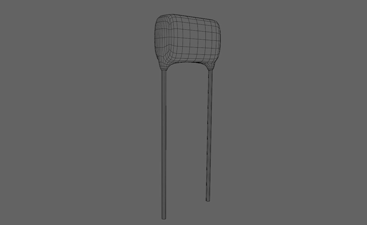 ArtStation - Polyester Capacitor - Electronic parts Low-poly 3D model ...