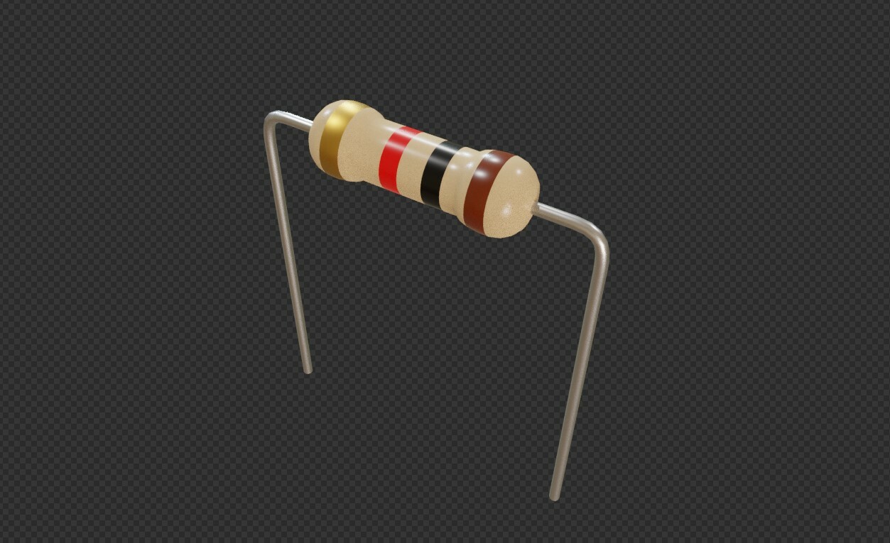 ArtStation - Resistor - Electronic parts Low-poly 3D model | Game Assets