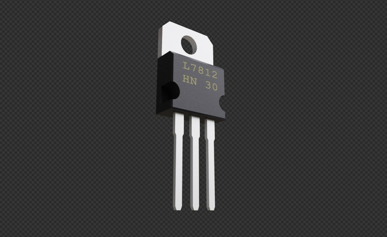 ArtStation - Transistor 7812 - Electronic parts Low-poly 3D model ...