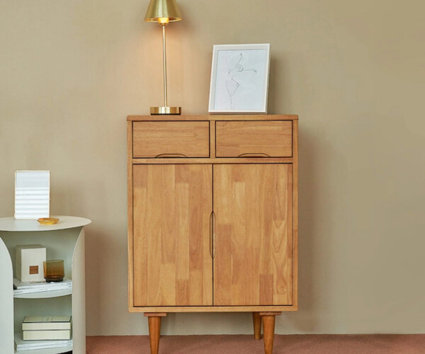 ArtStation - Black label pole solid wood multi-purpose storage cabinet ...