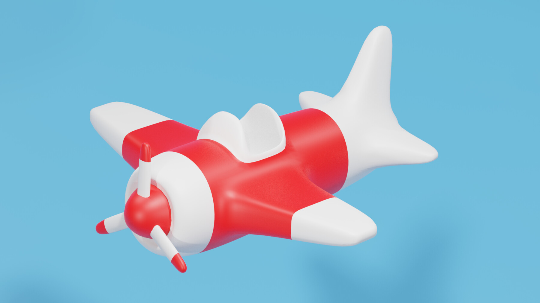 ArtStation - Cartoon Airplane 3D model | Resources