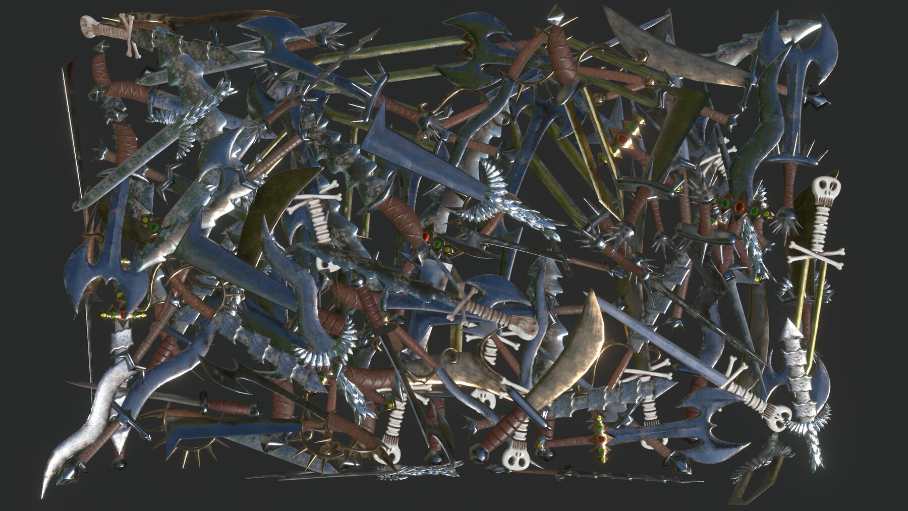 ArtStation - 100 Swords Collection Pack Low-Poly for Games PBR | Game ...