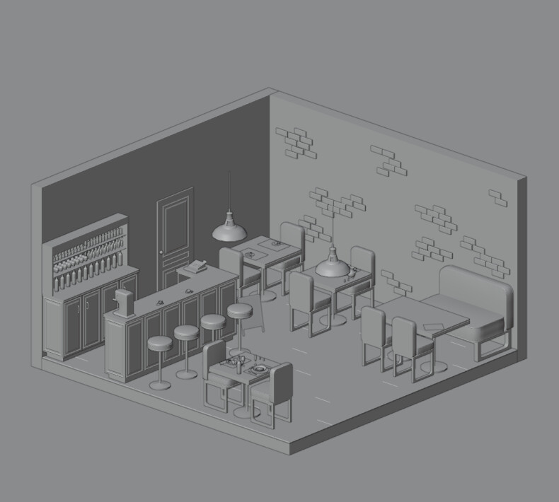 ArtStation - Restaurant | Game Assets