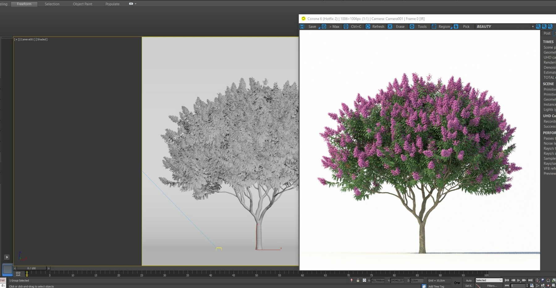 ArtStation - Tree-Crape myrtle No 2 with flowers | Resources
