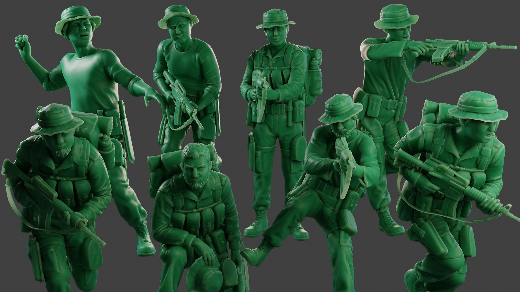 ArtStation - Modern Jungle Soldiers MJS1 Pack 1 | Resources