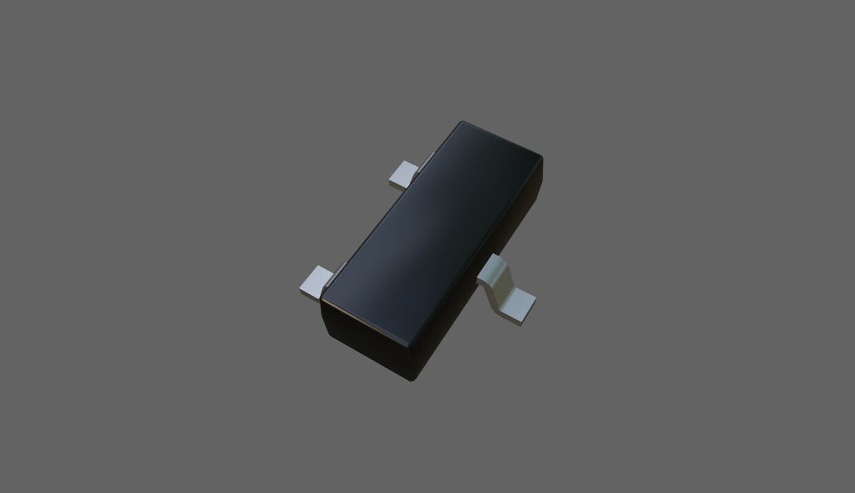 ArtStation - Transistor SMD - Electronic parts Low-poly 3D model | Game ...