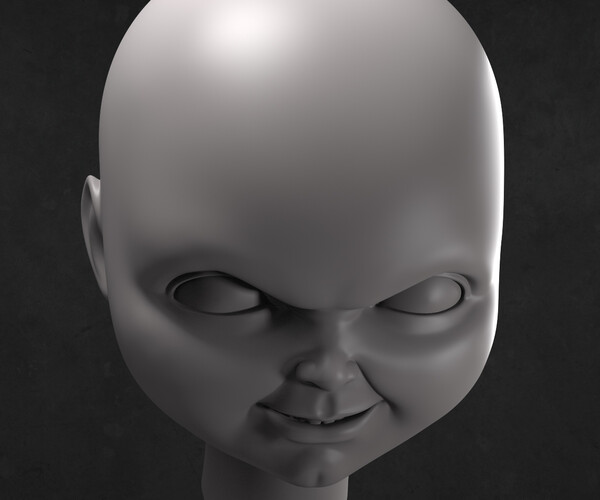 ArtStation - Chucky Doll Head 3D printable model | Resources