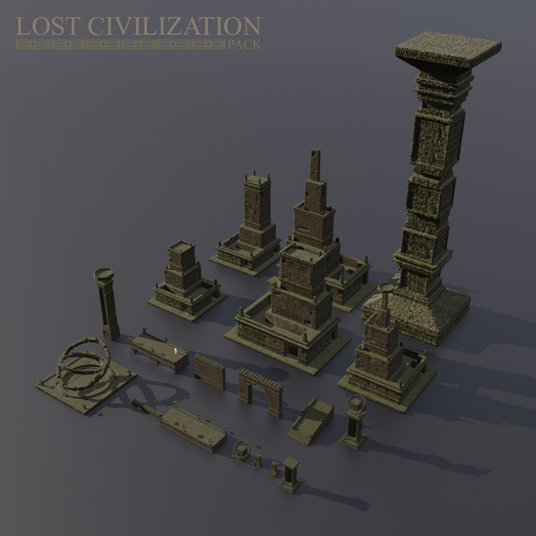 ArtStation - LOST CIVILIZATION 3D Pack for Concept Art | Resources