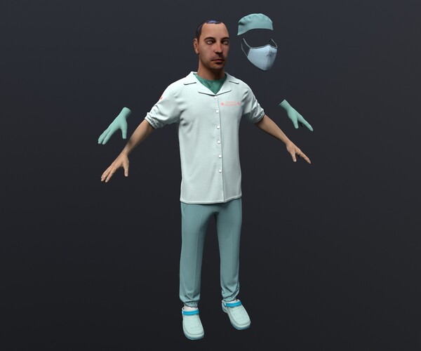 ArtStation - Medical man UE4 ready to use | Game Assets
