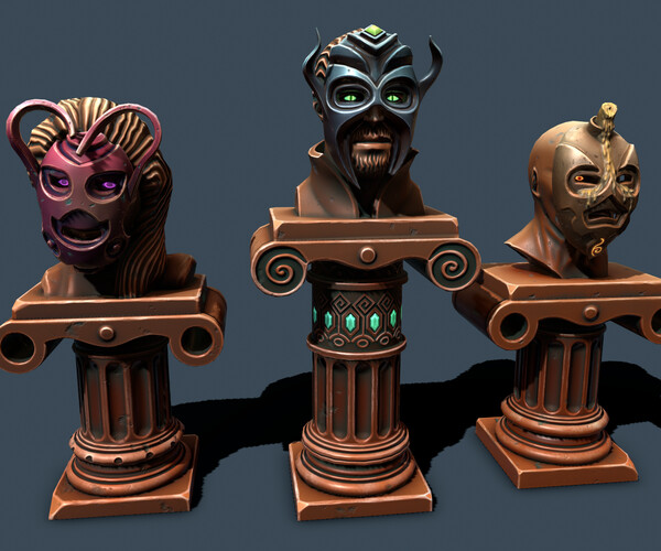 ArtStation - Fantasy statues 2 collection | Game Assets