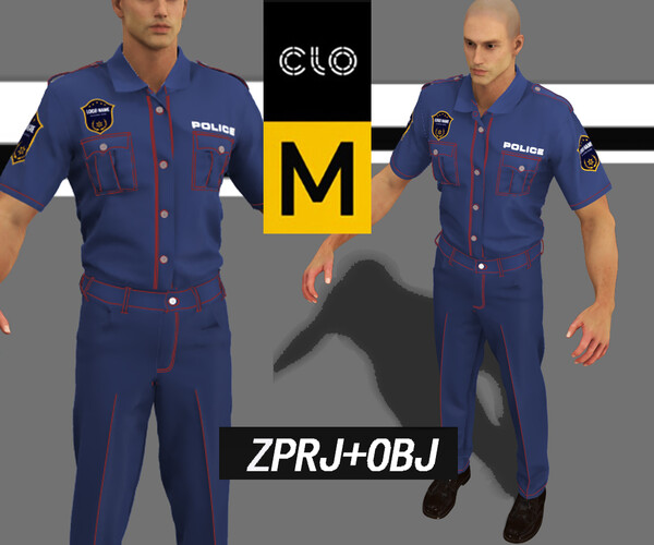 ArtStation - Police uniform Marvelous designer project policeman ...