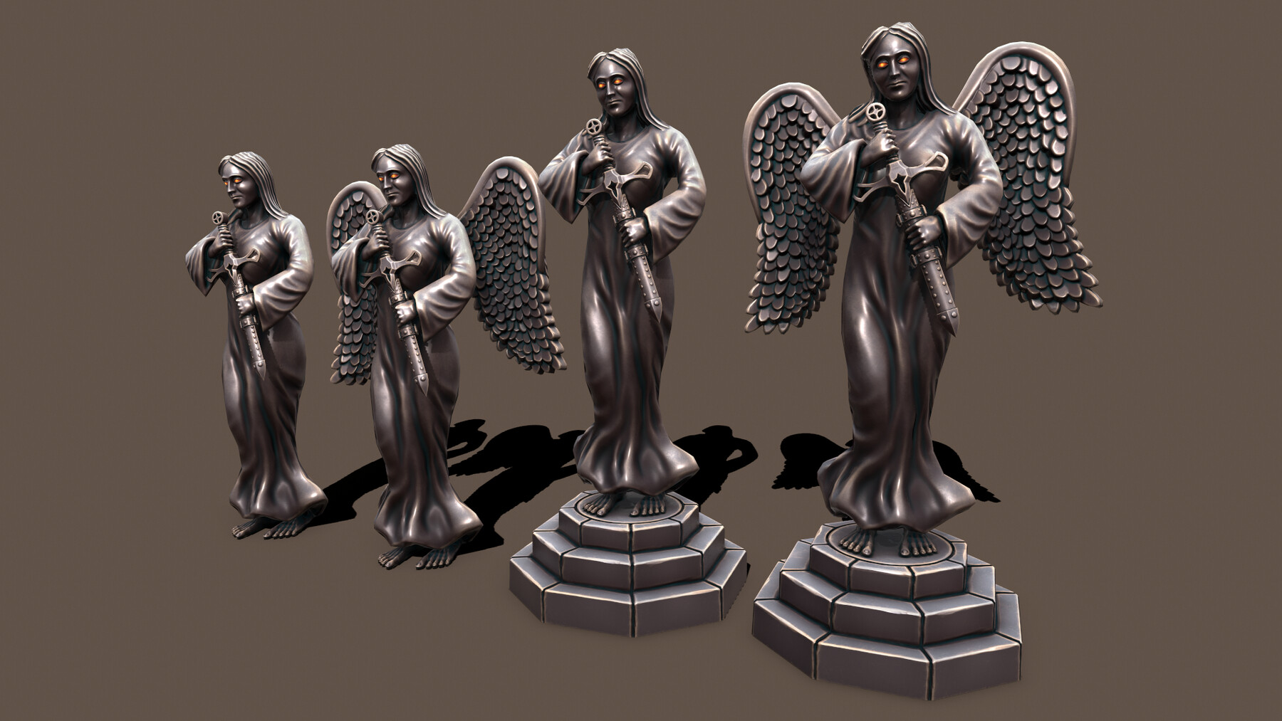 ArtStation - Dark statues collection | Game Assets