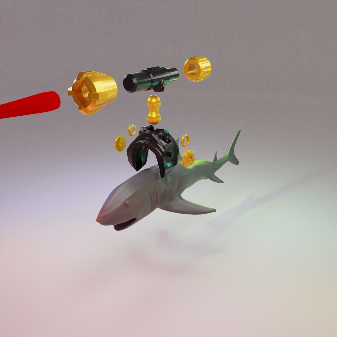 ArtStation - Dr.Evil's Shark With Laser Beam From Austin Powers | Resources