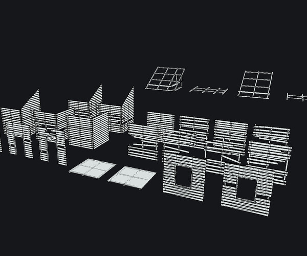 ArtStation - Wooden Building Modular Kit | Game Assets