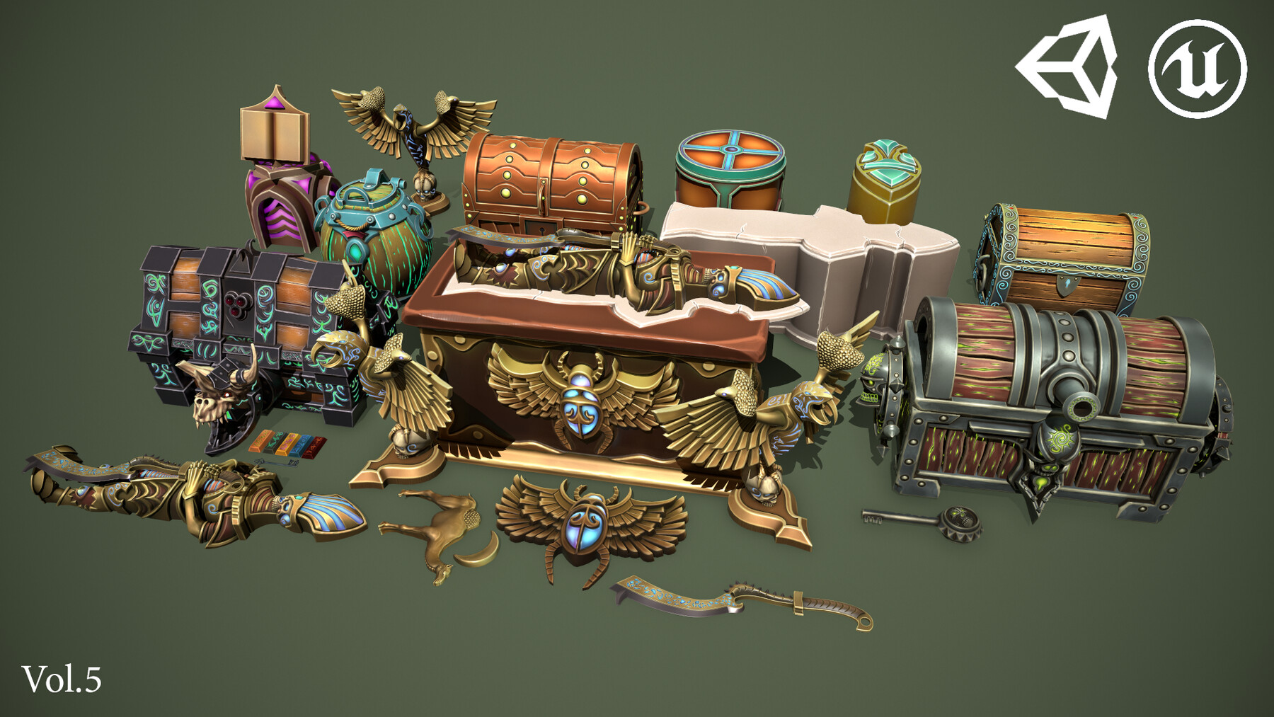 ArtStation - Fantasy chests collection | Game Assets