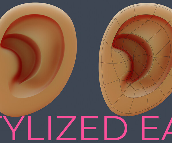 ArtStation - Stylized Cartoon Ear - Blender | Game Assets