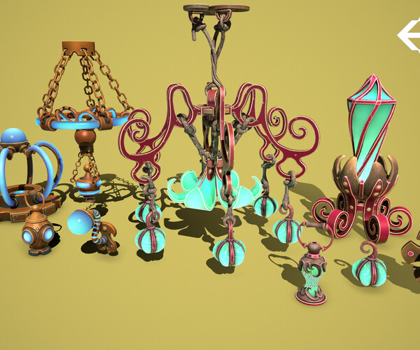 ArtStation - Fantasy lamps collection | Game Assets
