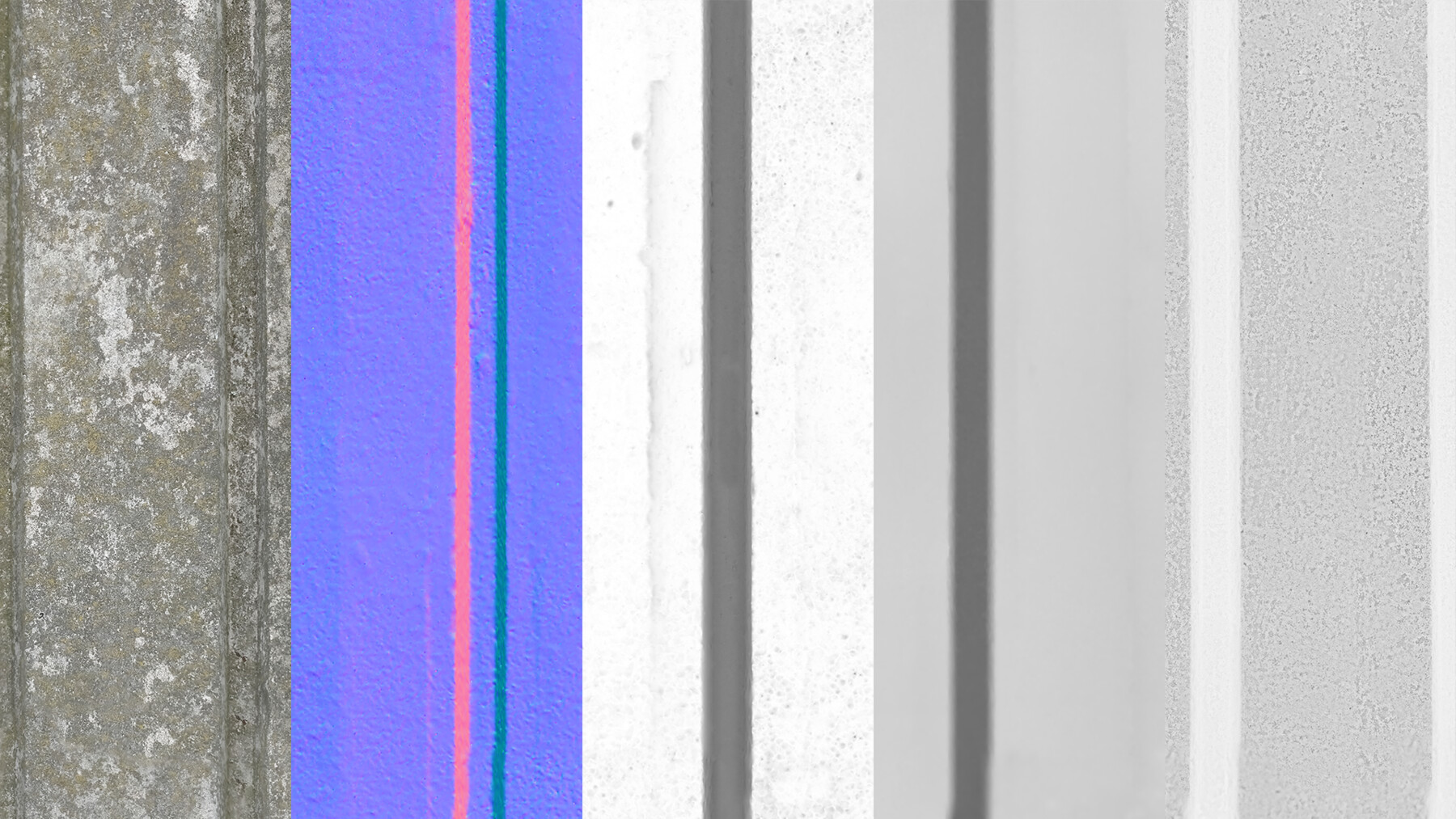 ArtStation - Ribbed concrete surface (PBR Material 8K) | Resources