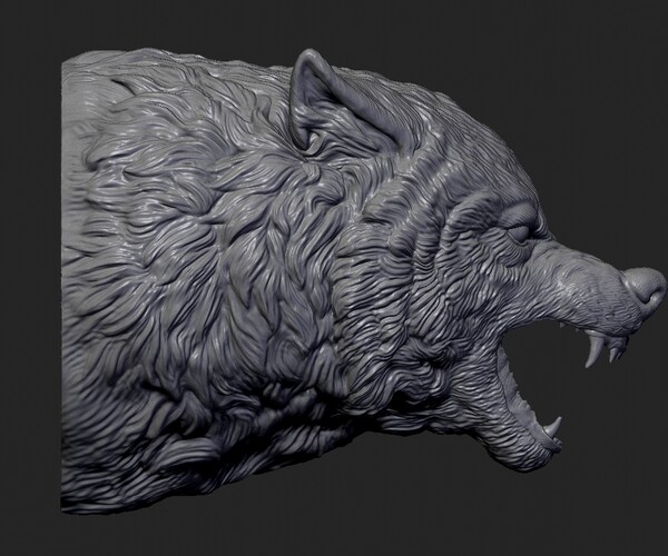 ArtStation - Wolf face head | Resources