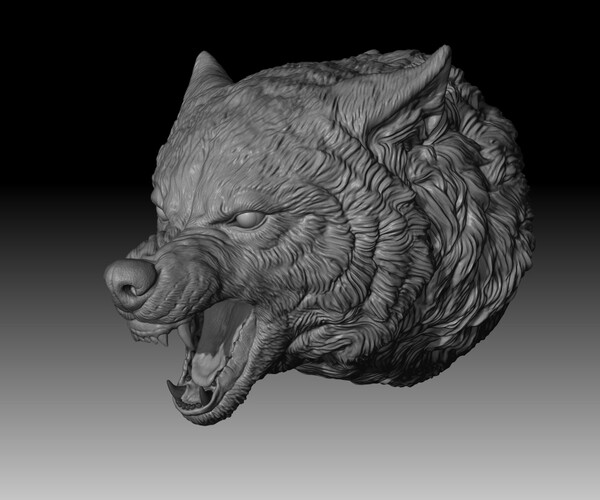ArtStation - Wolf face head | Resources