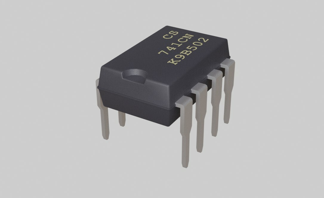 ArtStation - Microchip - IC DIP 8 pin - Electronic parts Low-poly 3D ...