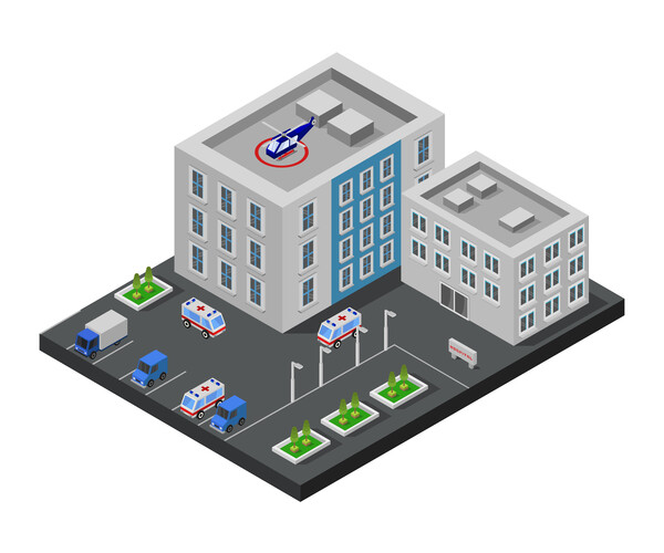 ArtStation - Isometric hospital | Artworks