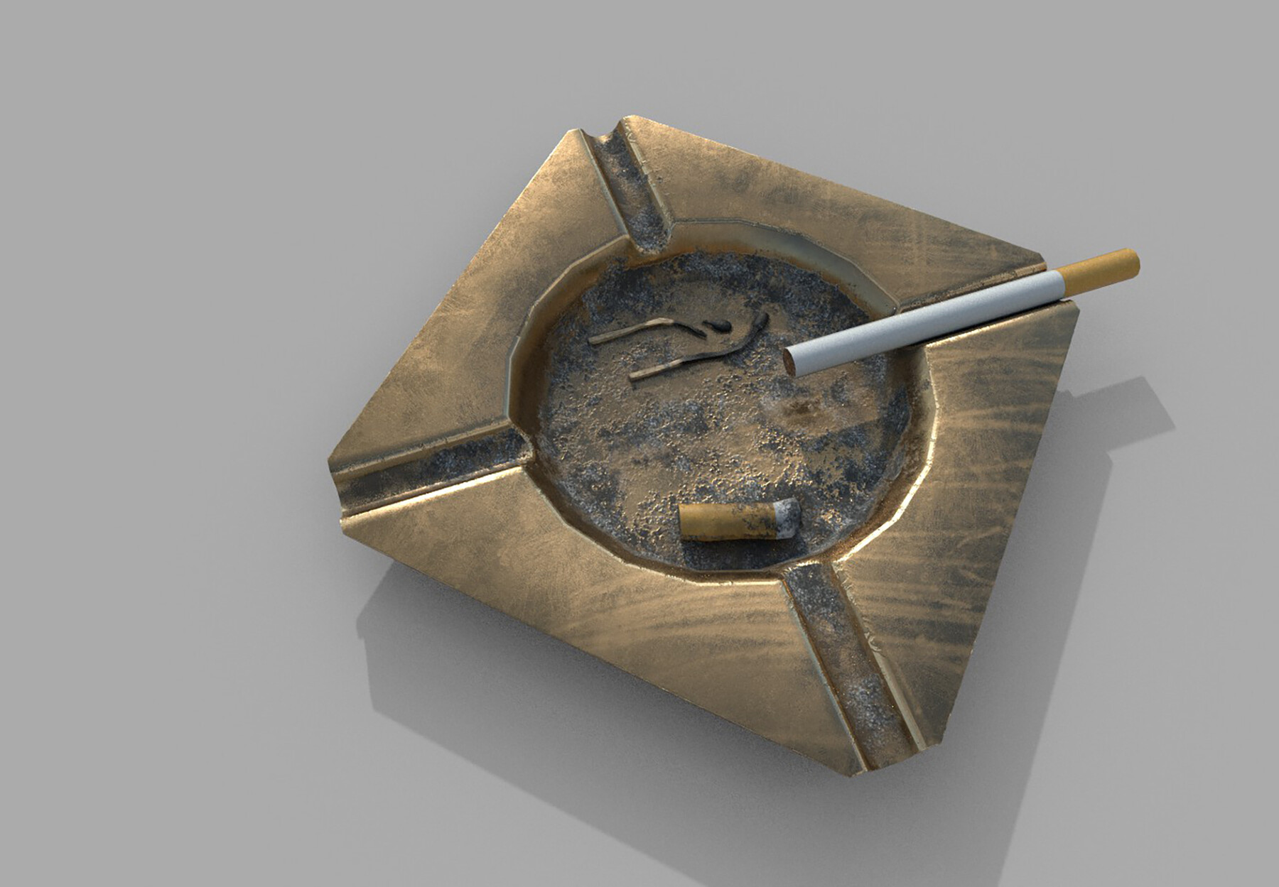 ArtStation - Ashtray and cigarette | Game Assets