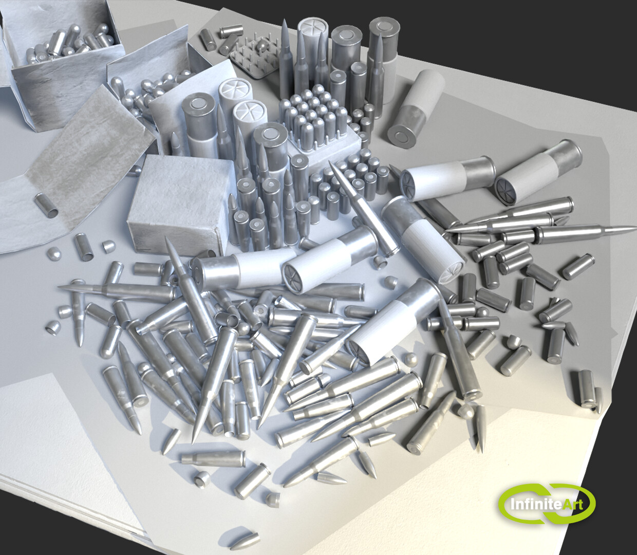 ArtStation - Ammunition: bullets and shell casings | Game Assets