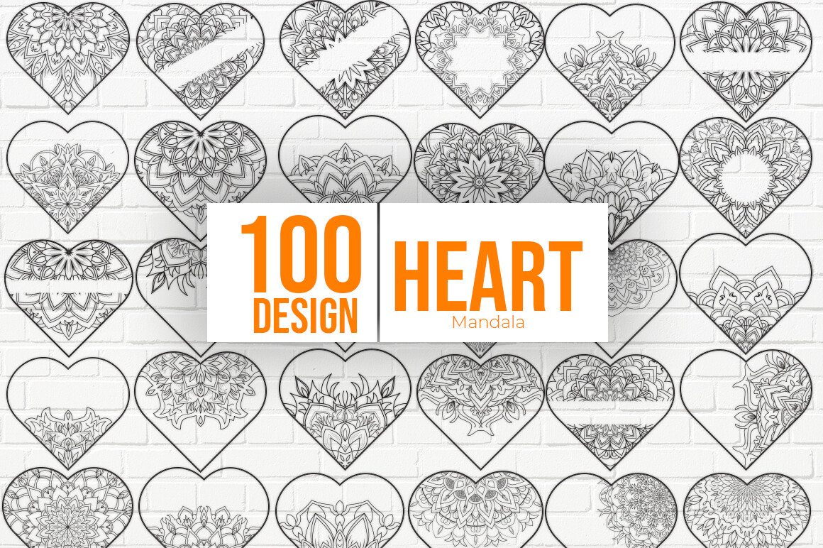 ArtStation - Mandala Hearts Valentine's Day Bundle | Artworks