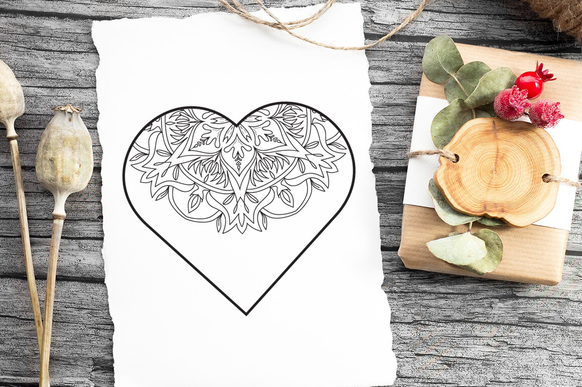 ArtStation - Mandala Hearts Valentine's Day Bundle | Artworks