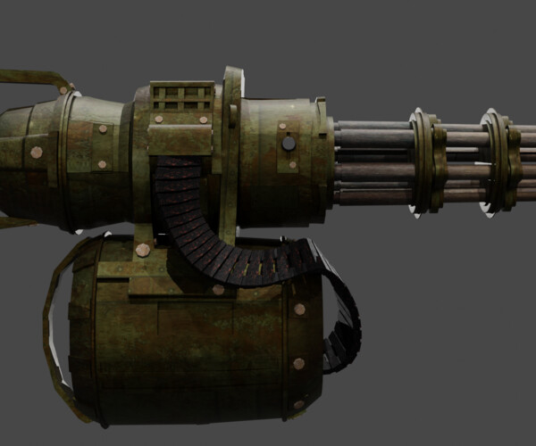 ArtStation - Apocalyptic Minigun | Game Assets