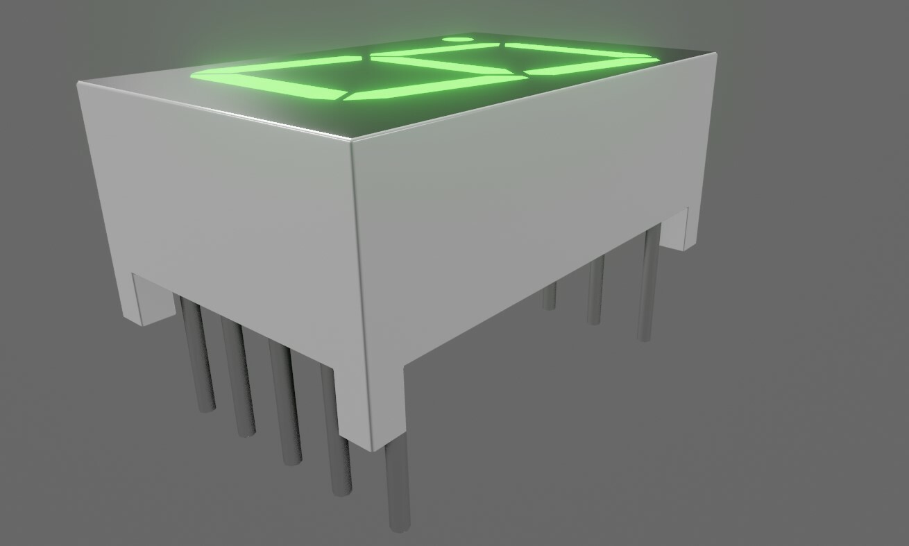 ArtStation - Display 7 segments - Electronics Parts Low-poly 3D model ...