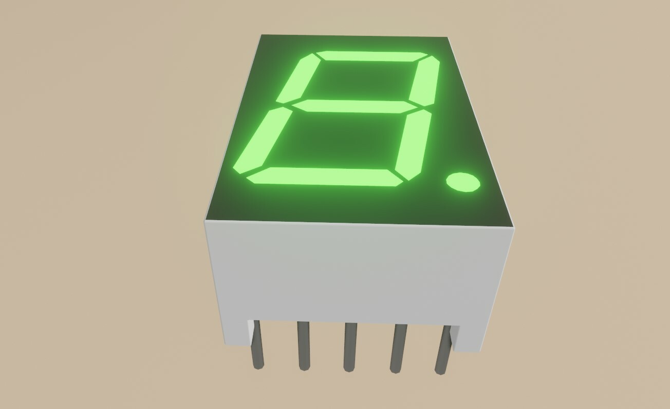 ArtStation - Display 7 segments - Electronics Parts Low-poly 3D model ...