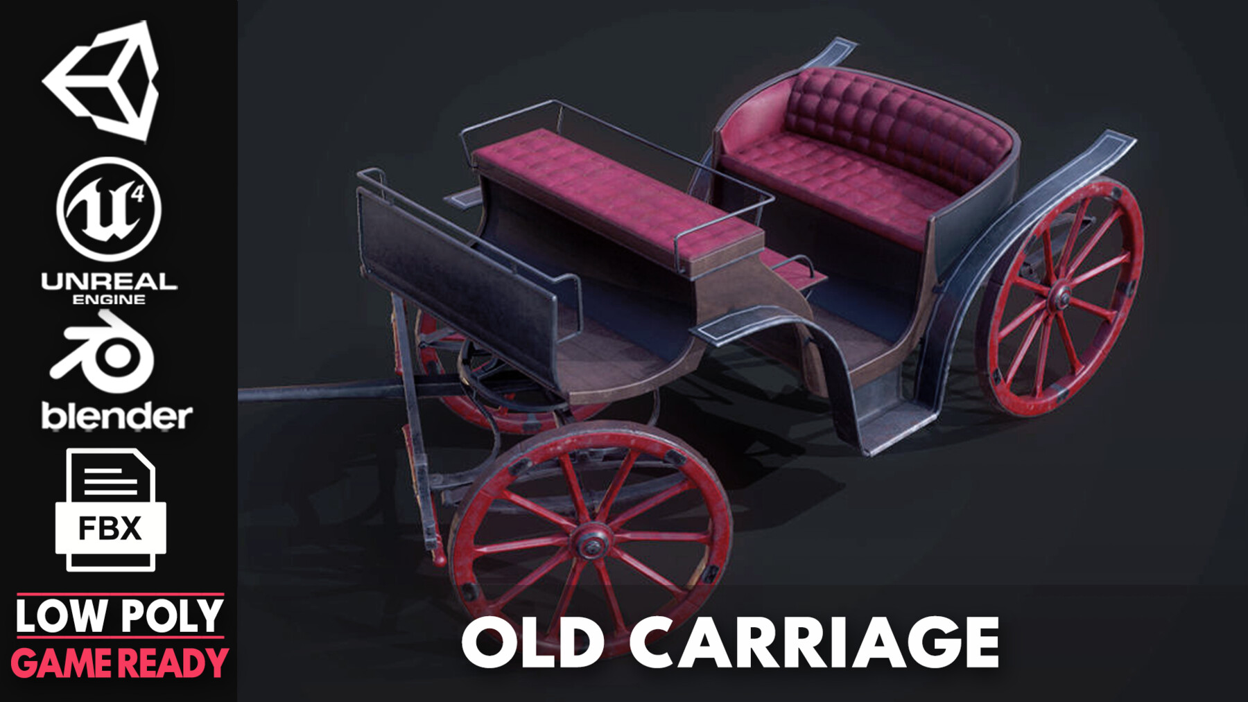 ArtStation - Old Carriage - Game Ready | Game Assets