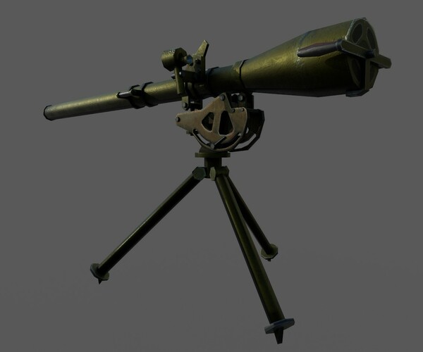 ArtStation - 75-mm recoilless gun M-20 | Game Assets