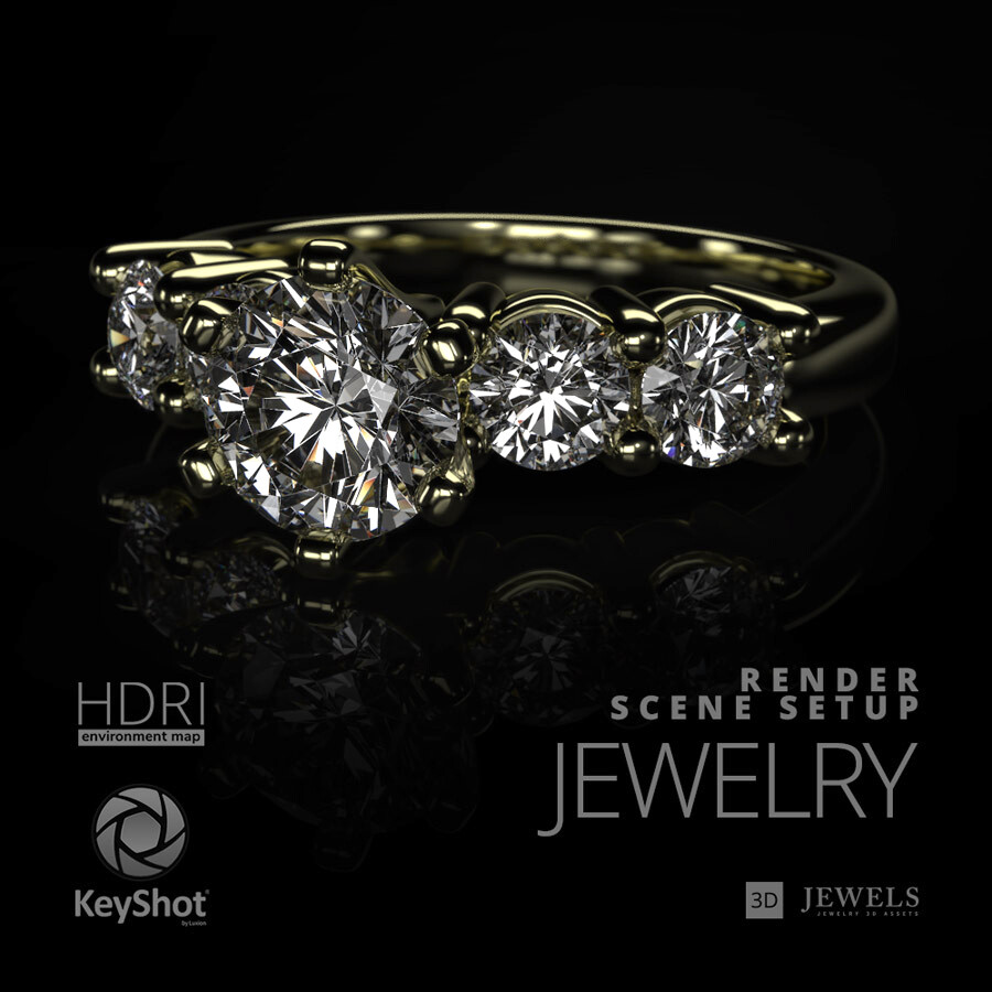ArtStation - Jewelry KeyShot Black Scene Setup for 3D Rendering | Resources