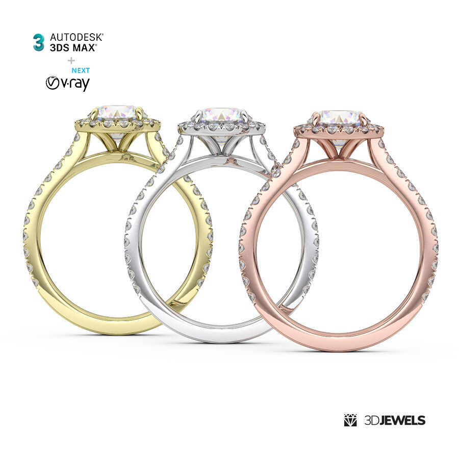 3DJewels - Jewelry 3D Rendering Scene Setup for 3ds Max with V-Ray Next