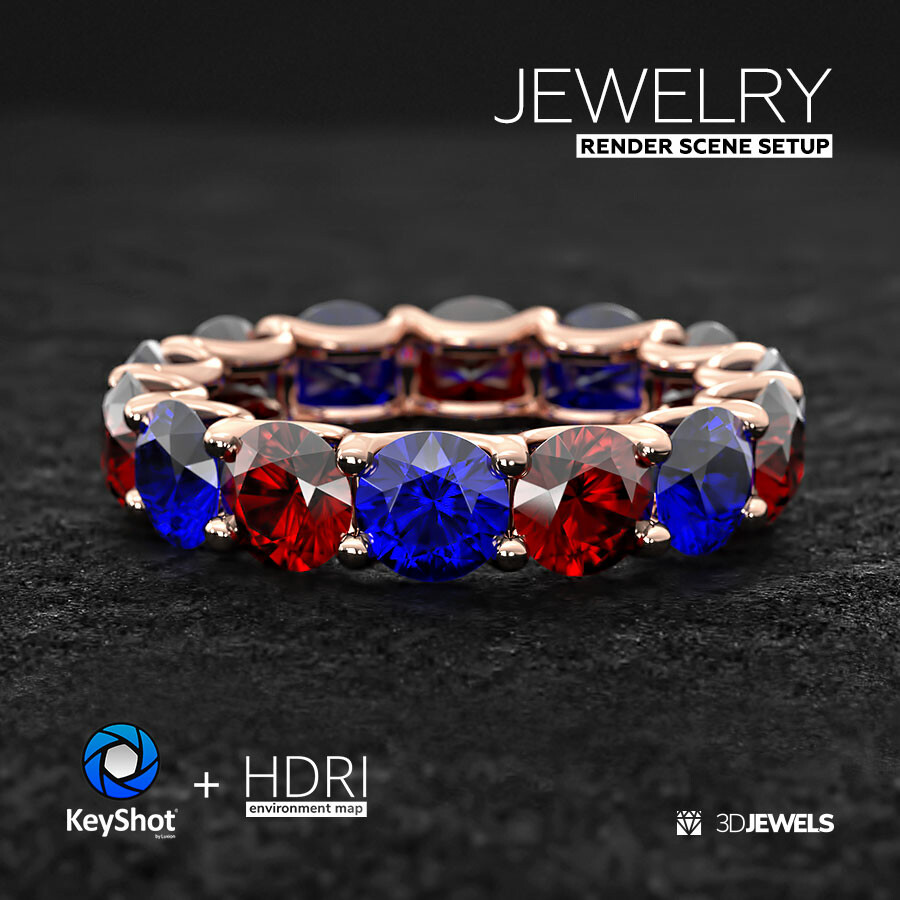ArtStation - KeyShot 3D Rendering Jewelry Scene Setup On The Rock ...