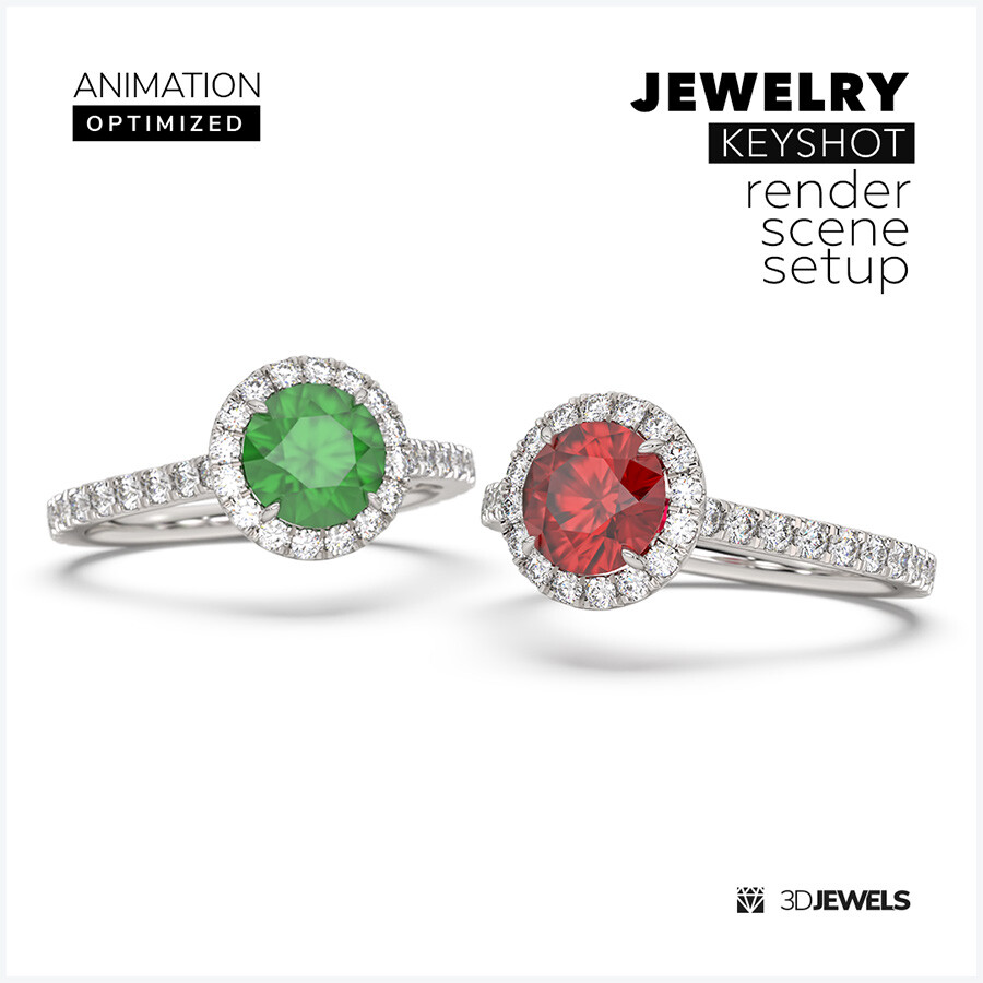 ArtStation - Vibrant KeyShot Scene Setup for 3D Jewelry 360 Animation ...