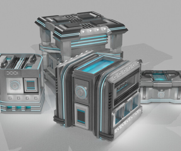 ArtStation - Futuristic Crate Set | Game Assets