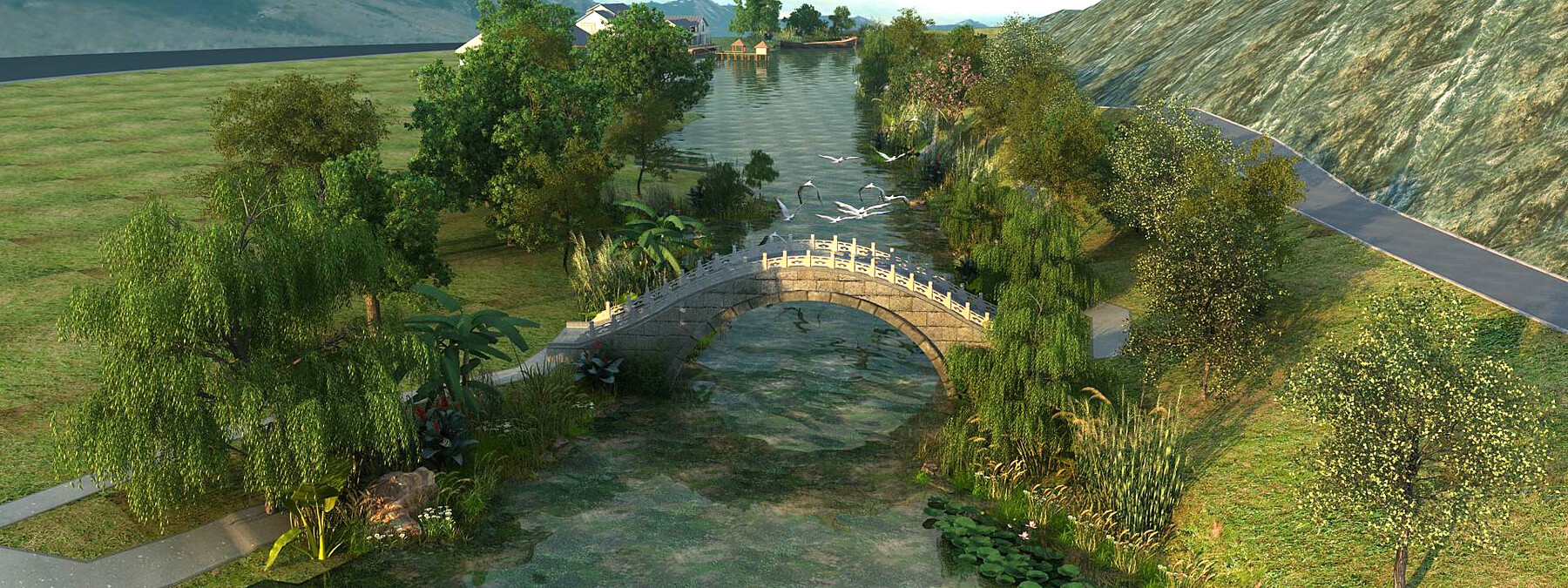 ArtStation - Riverside scenery Lakeside 01 | Resources