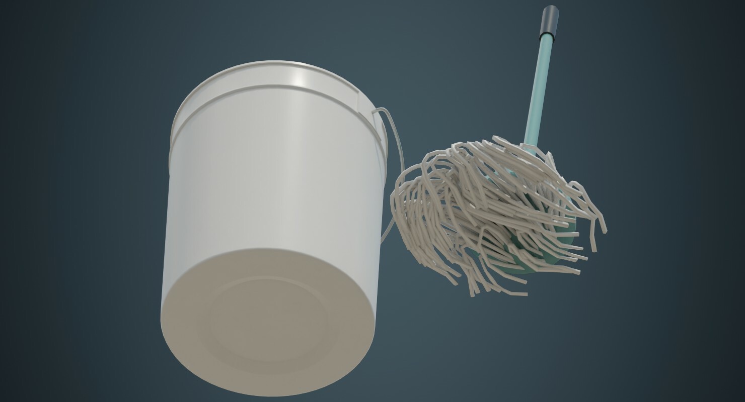 ArtStation - Bucket And Mop 1A | Game Assets