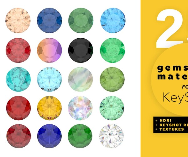 ArtStation - 25 Gemstone Materials for Rendering with KeyShot 3D ...