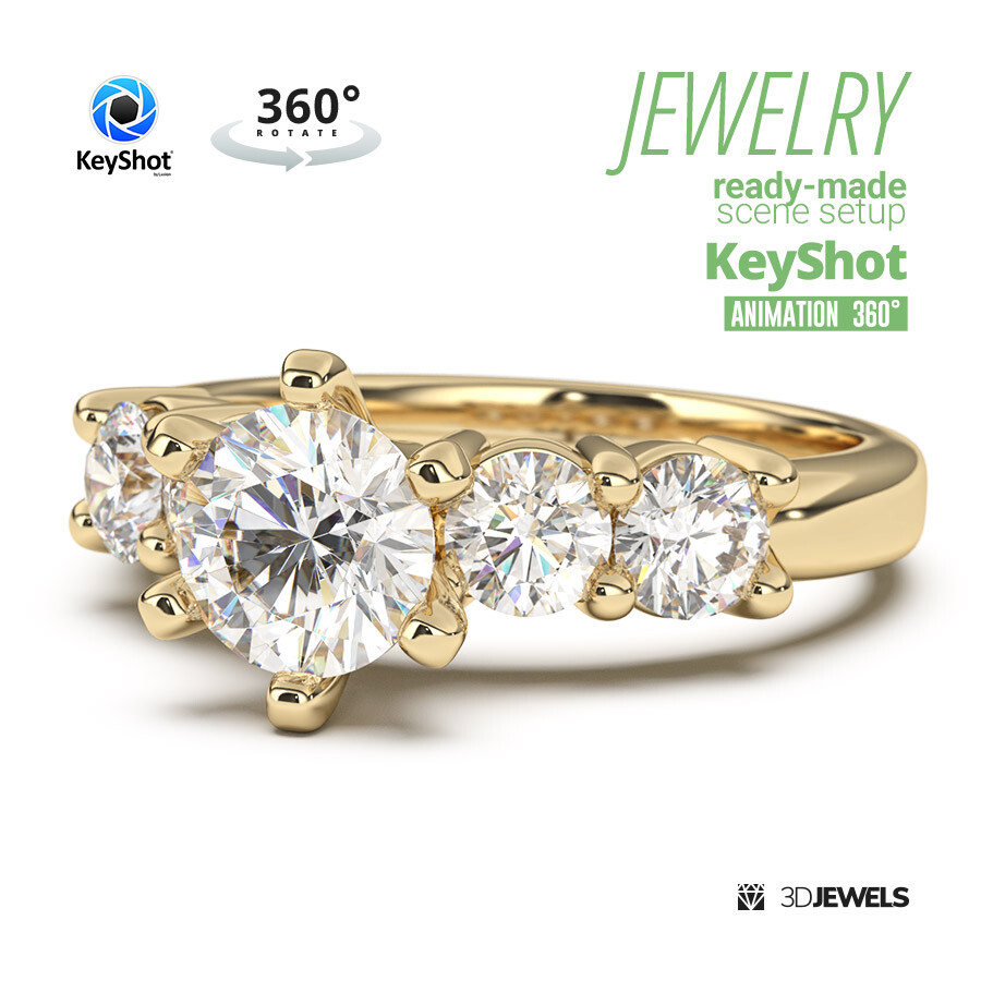 ArtStation - KeyShot Contrast Scene Setup for 3D Jewelry Animation 360 ...