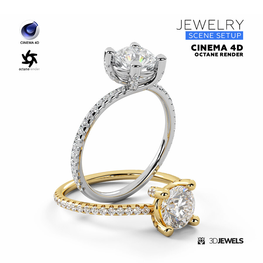 ArtStation - Cinema 4D with Octane Render Scene Setups for Jewelry 3D ...