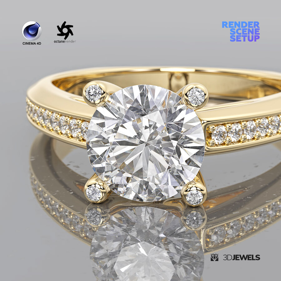 ArtStation - Realistic Scene Setup for Jewelry Rendering in Cinema 4D ...