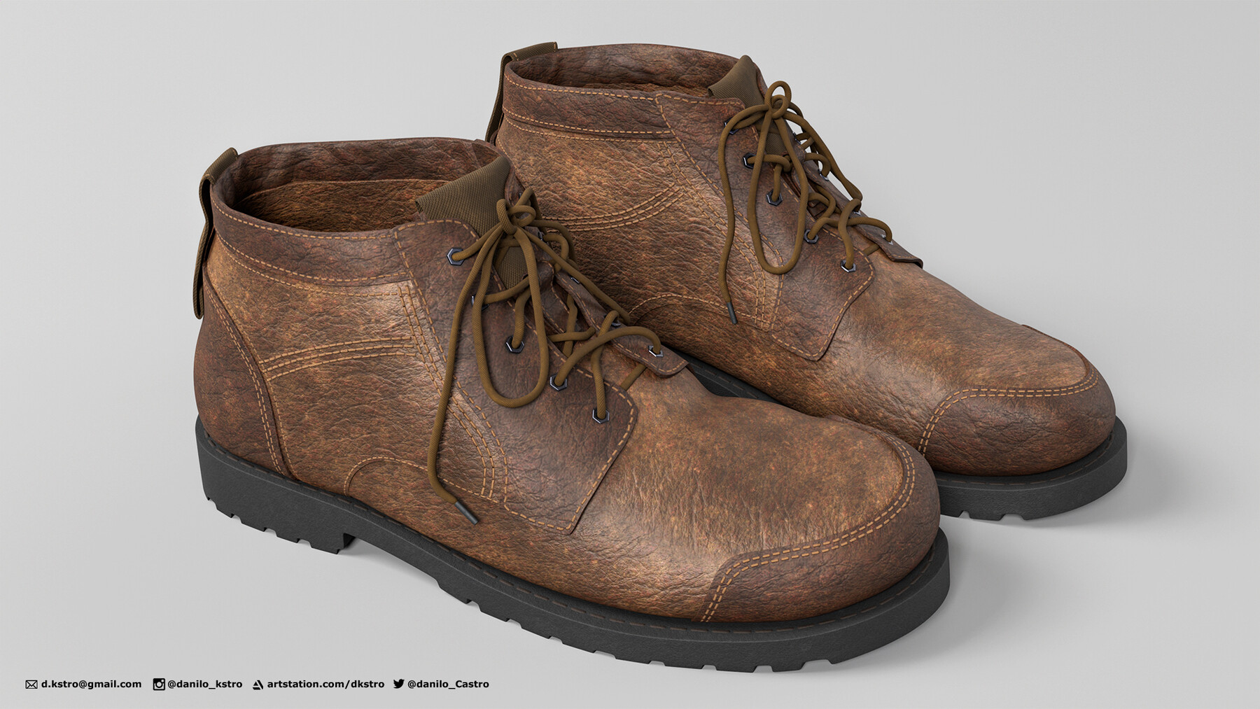 ArtStation - Leather Boots | 3D model | Resources